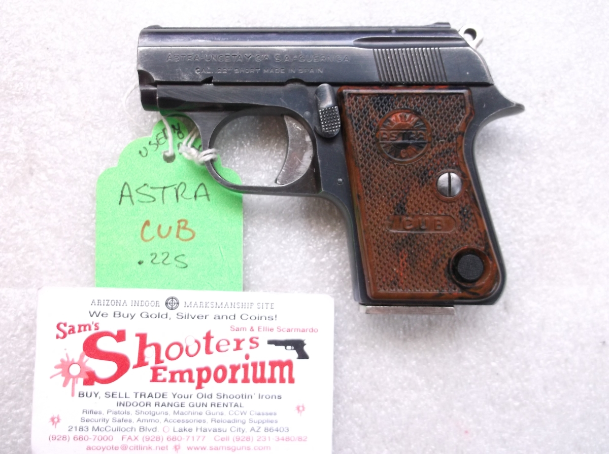 Astra-Uncetay Model 2000 Cub Comes With One 6 Round Magazine. Brown Plastic Grips Dated (1978 ...