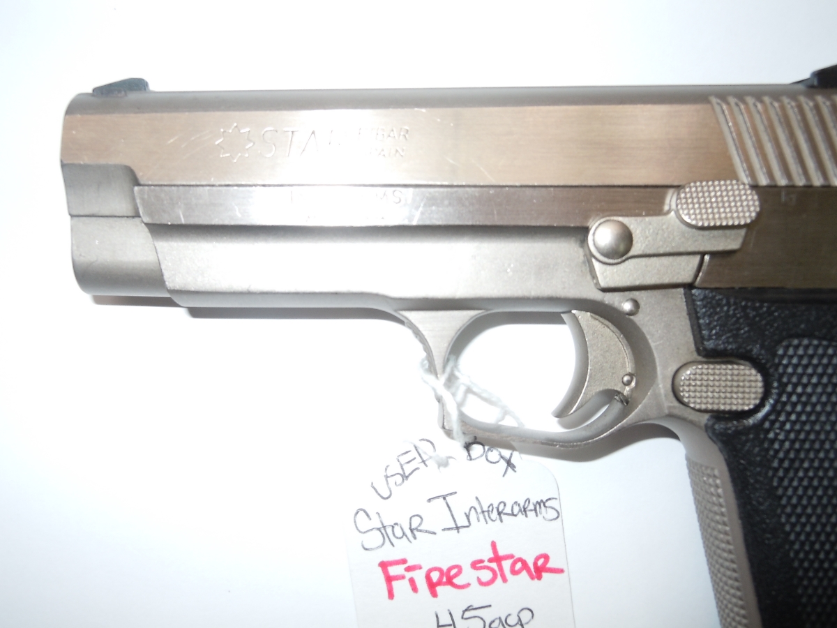 Star, Bonifacio Echeverria S.A. M45 Firestar Nickle Finish Black ...