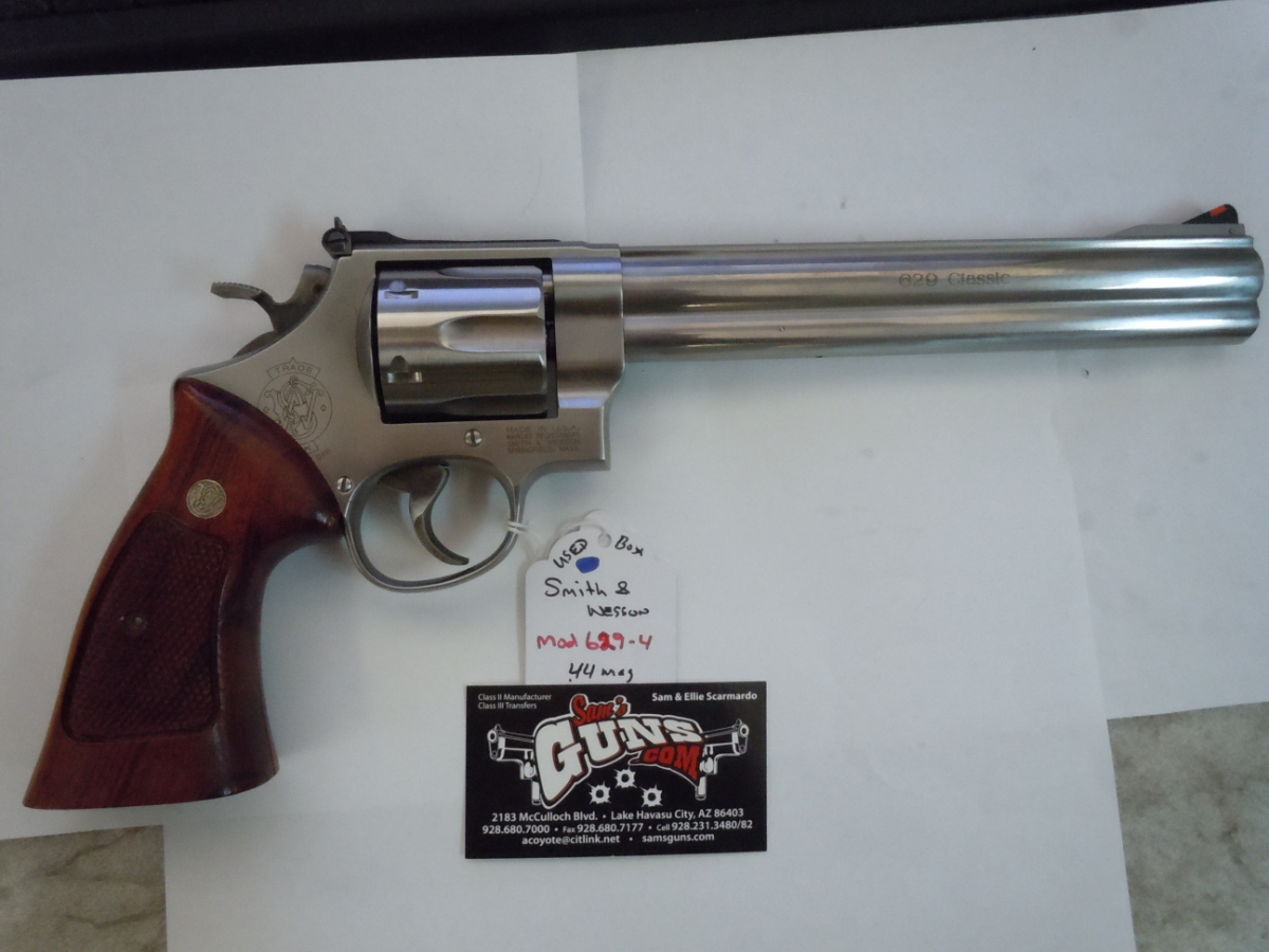Smith & Wesson Model 629-4 8 3/8" barrel Satin Stainless with wood ...