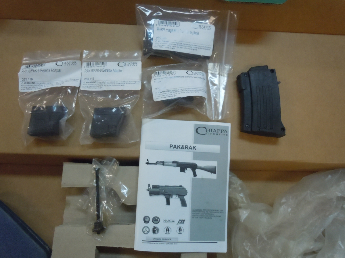 Chiappa Model Rak 9 Original Box Two 10 Round Magazines, 3 Pistol Mag ...