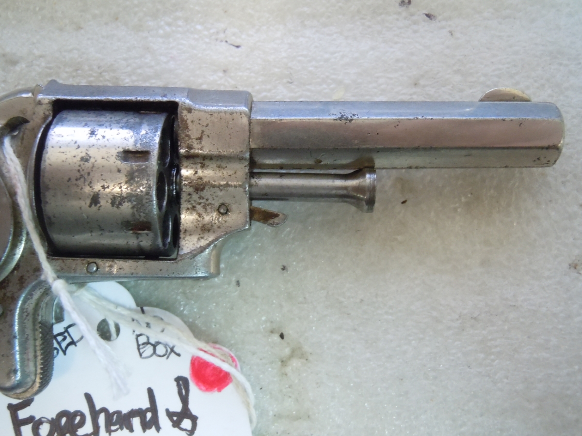 Forehand Arms Spur Trigger 7 shot nickle plated revolver 2 3/8" octagon ...
