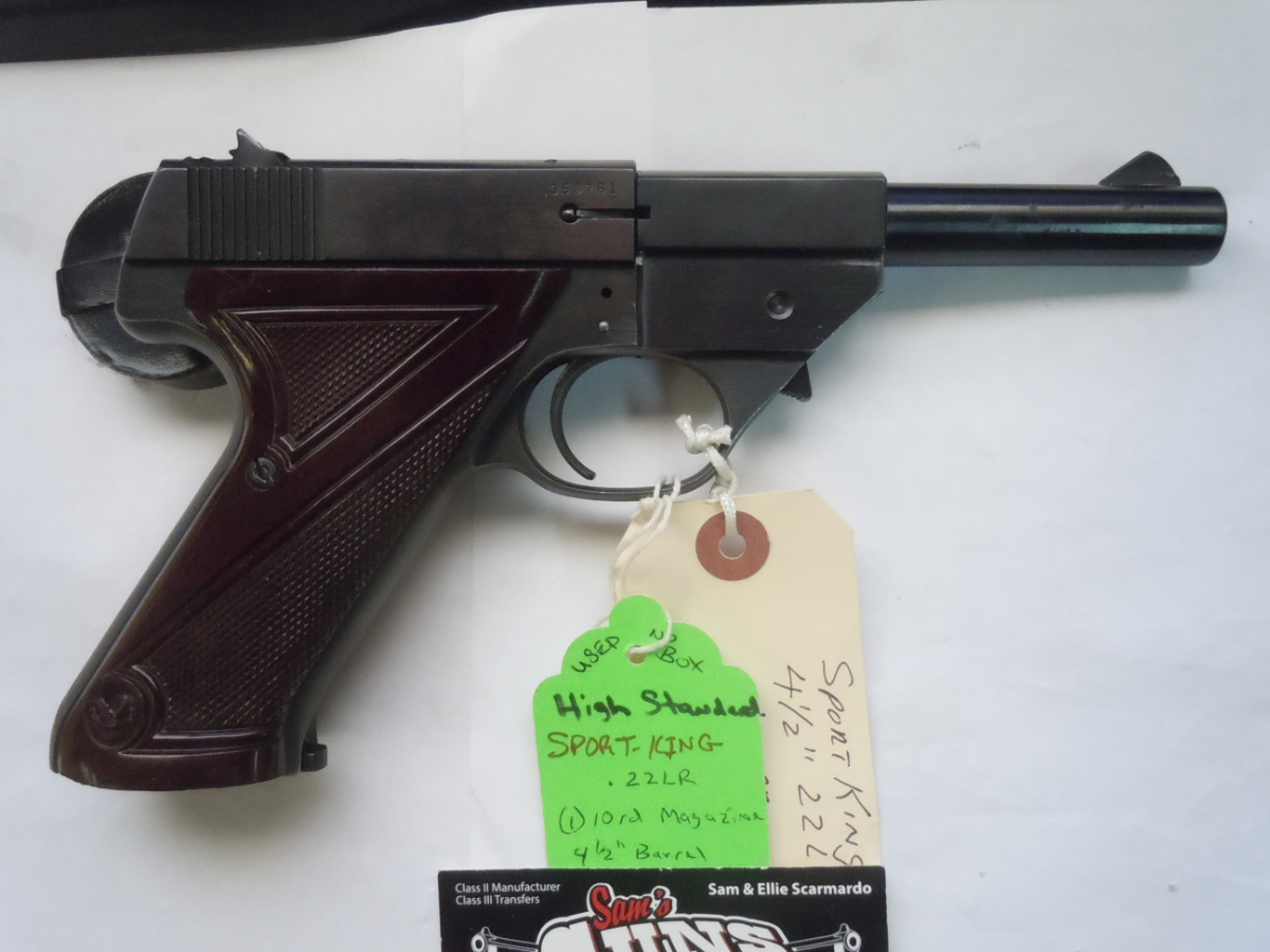 High Standard Sport-King 4 1/2" Barrel Brown Checkered Brown Grips One ...