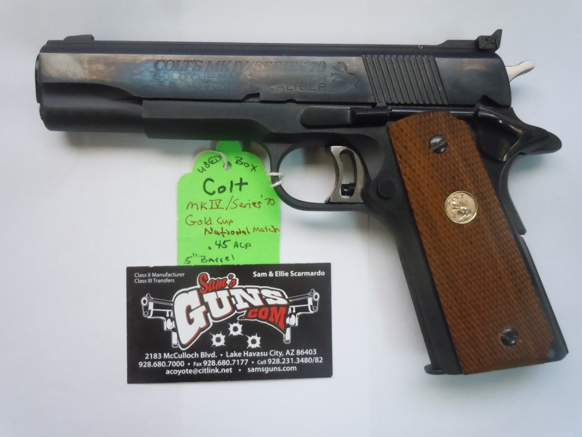 Colt Gold Cup National Match Mkiv/Series 70 (Sold) (Sold) (Sold) (C4044-22) (Sold) (Sold) (Sold ...