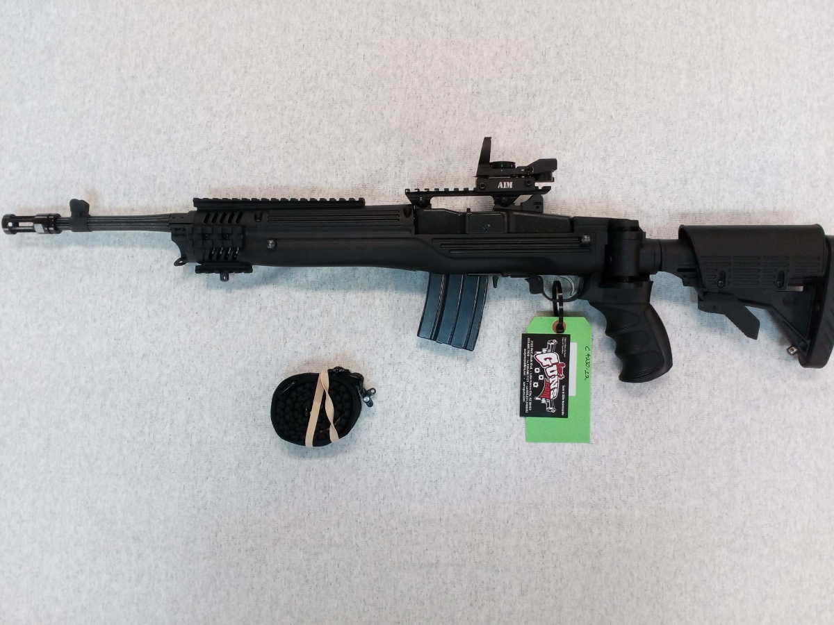 Ruger Mini-14 Ranch Rifle w/ folding stock, adjustable cone, & two ...