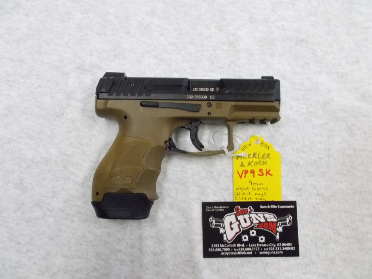 Heckler & Koch H&K VP9 SK WITH NIGHT SIGHTS, TWO 10-RD MAGS, ONE 13-RD ...