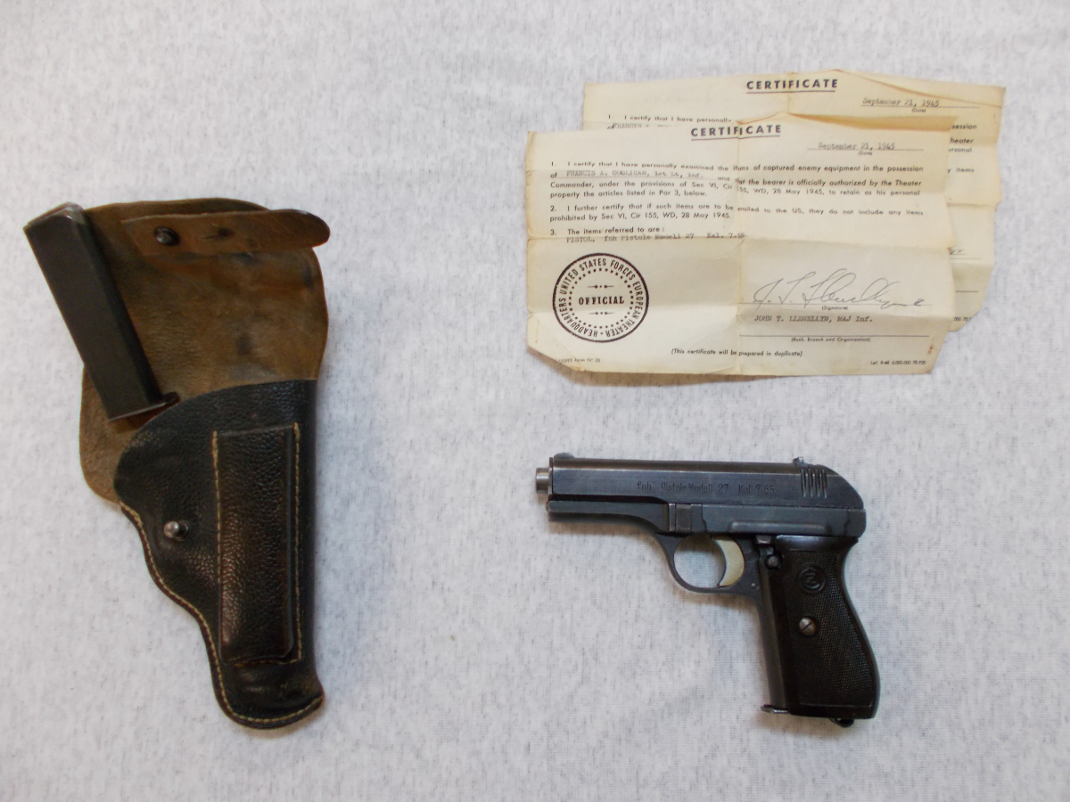 Cz / Fnh Model 27 7.65mm W/ Paperwork, Two 9-Round Mags, & Holster ...