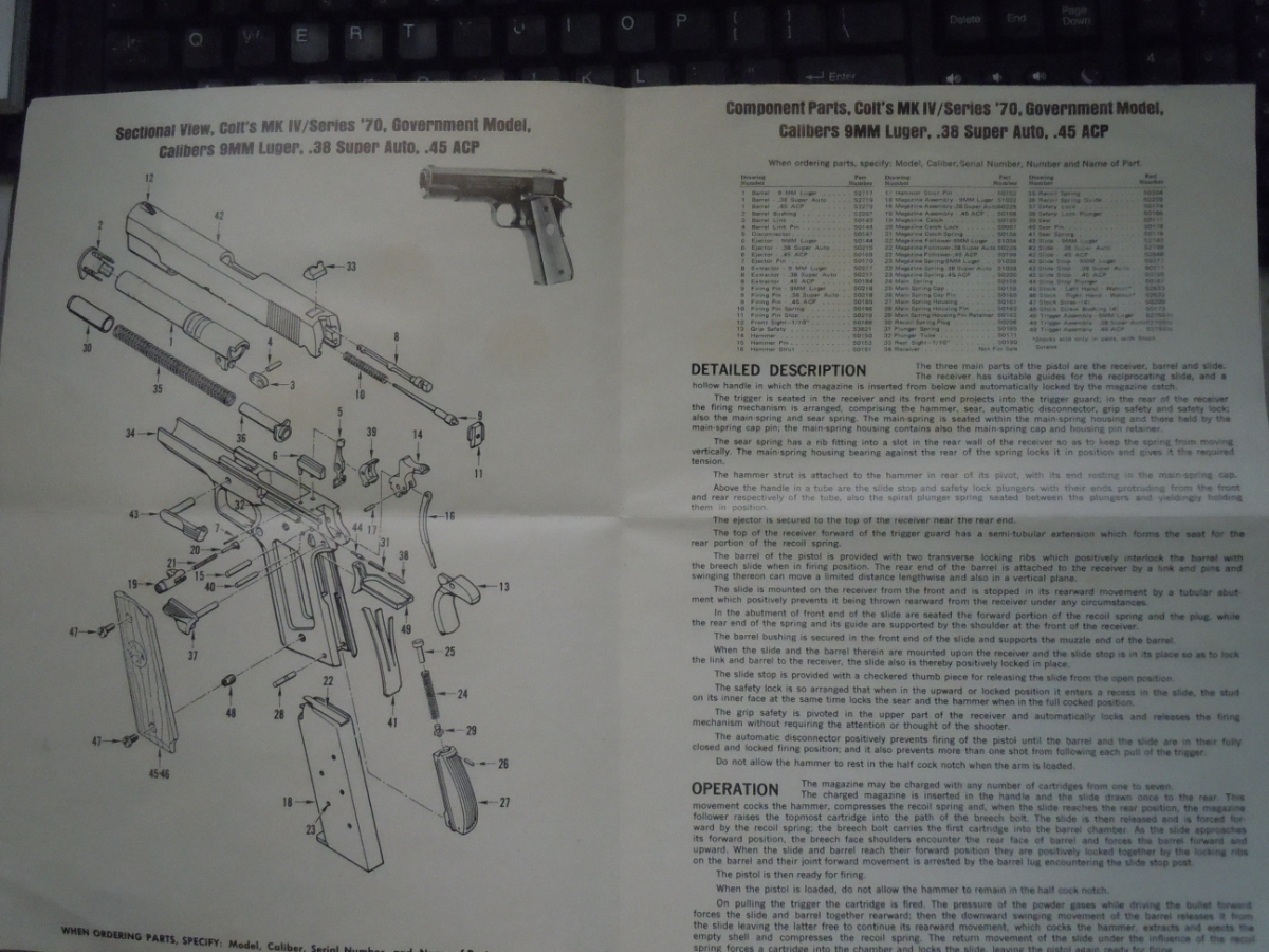 Colt Government 1911 Mk Iv/Series 70 One 7 Round Magazine Original ...