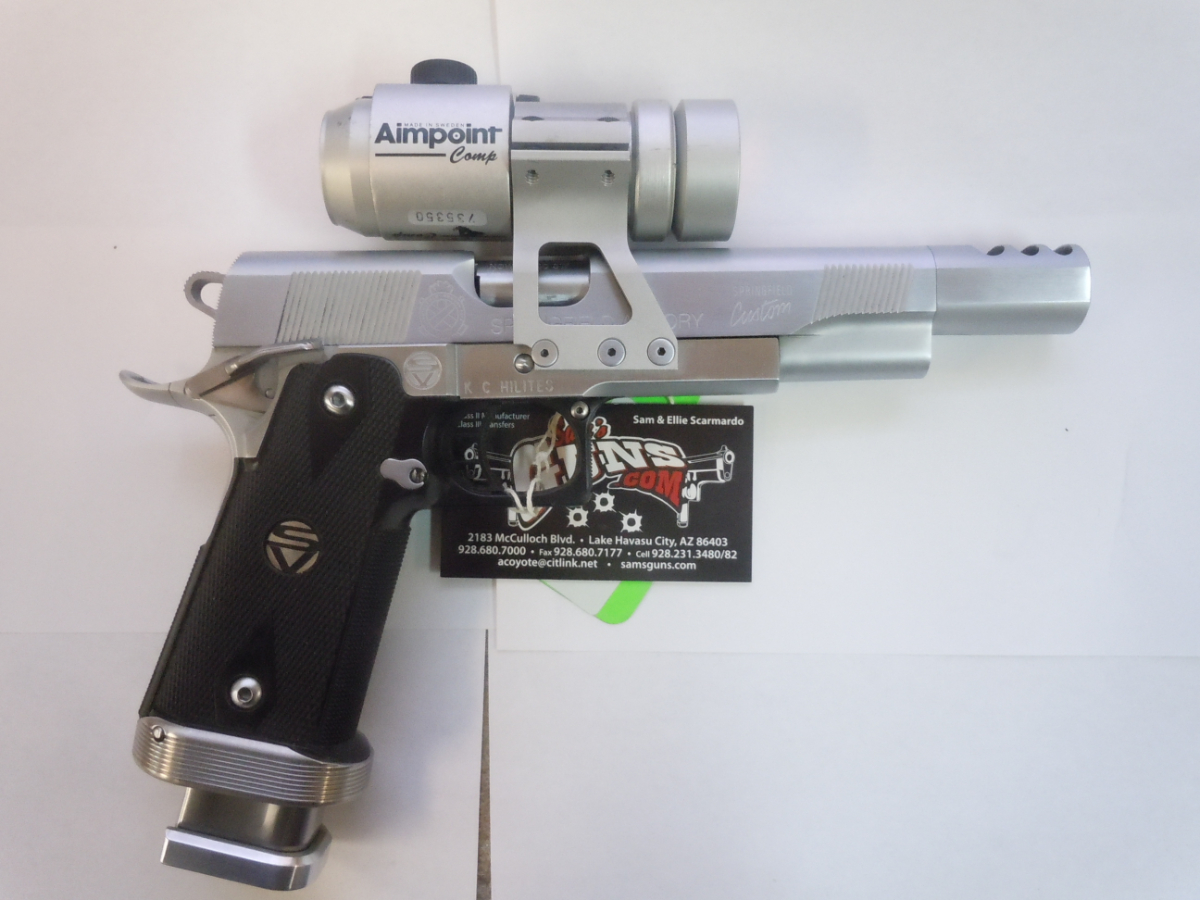 Springfield Armory Custom Model 1911-A1 Two 19 Round Magazines Aimpoint ...