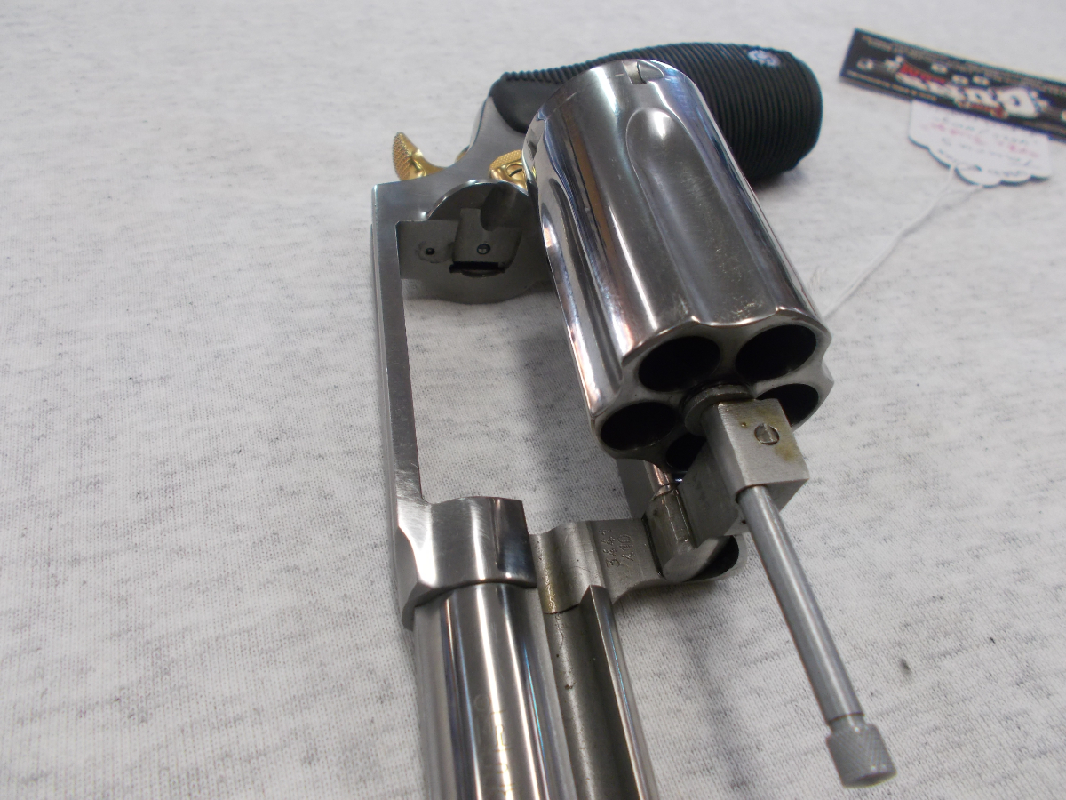 Taurus Judge Stainless Steel .410ga & 45lc W/ Gold Trigger & Hammer ...