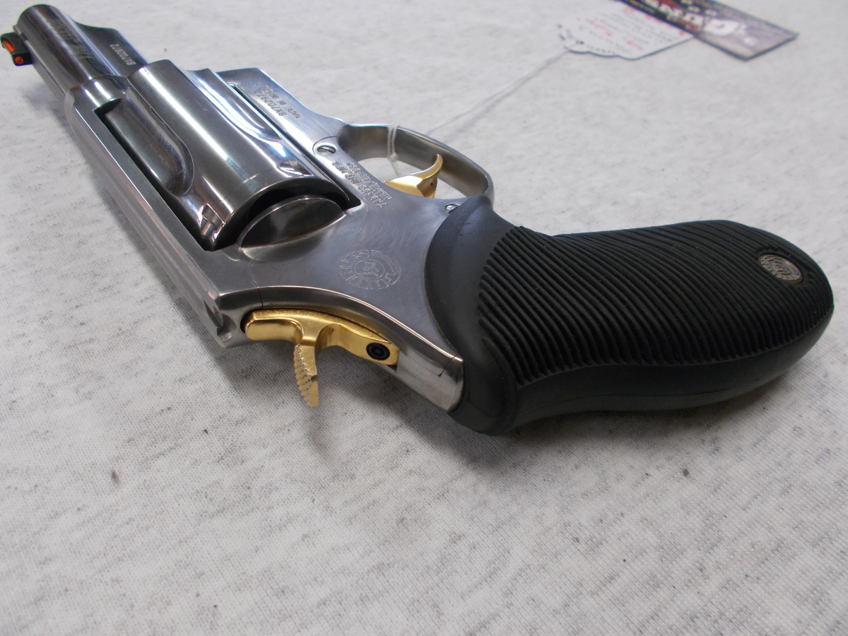 Taurus Judge Stainless Steel .410ga & 45lc W/ Gold Trigger & Hammer ...