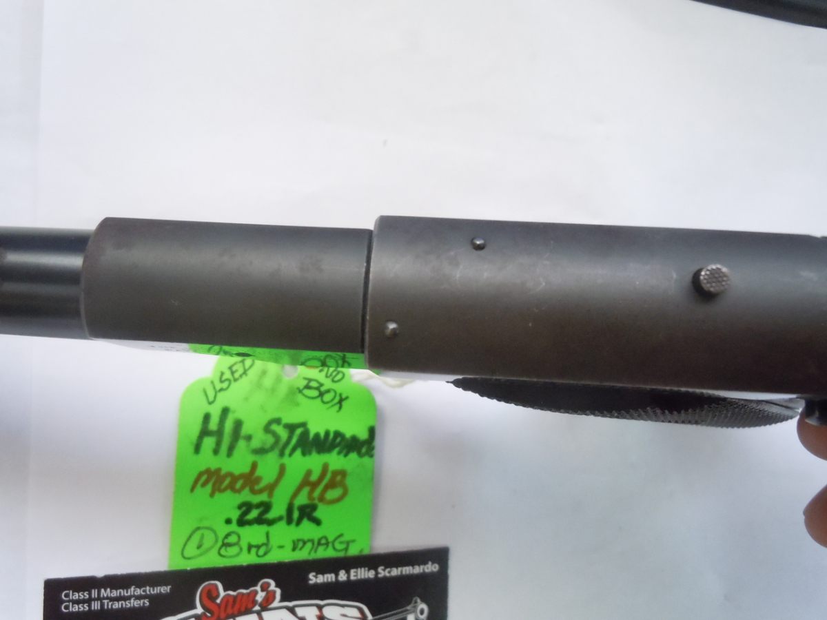 High Standard Model HB 6 3/4" Barrel Black Hard Rubber Checkered Grips ...