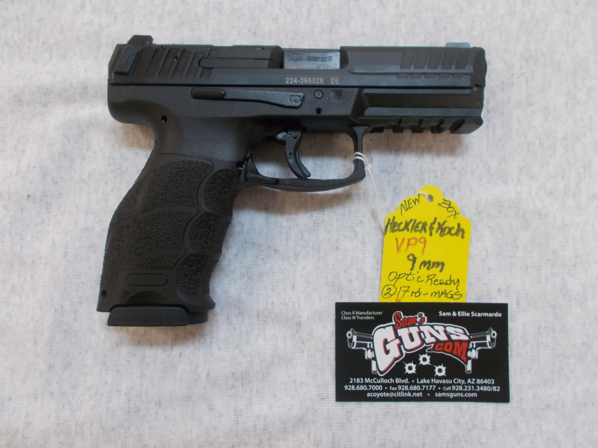 Heckler & Koch Vp9 `Stealth Black` 9mm + M.O.S., Two 17-Round Mags ...