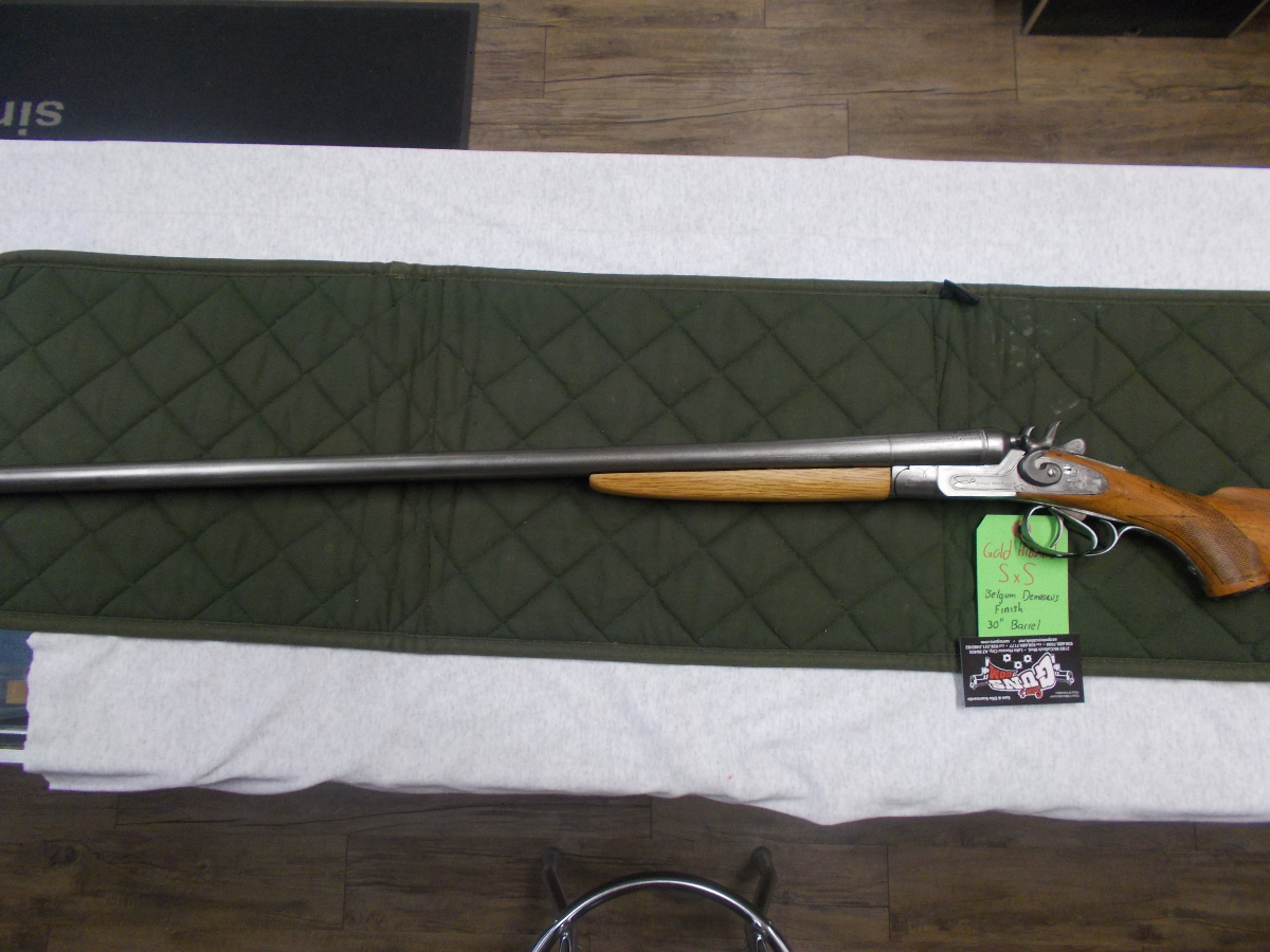 Gold Hibbard Sxs Belgium Demascus Finish 30" Barrel(Sold)(Sold)(Sold ...