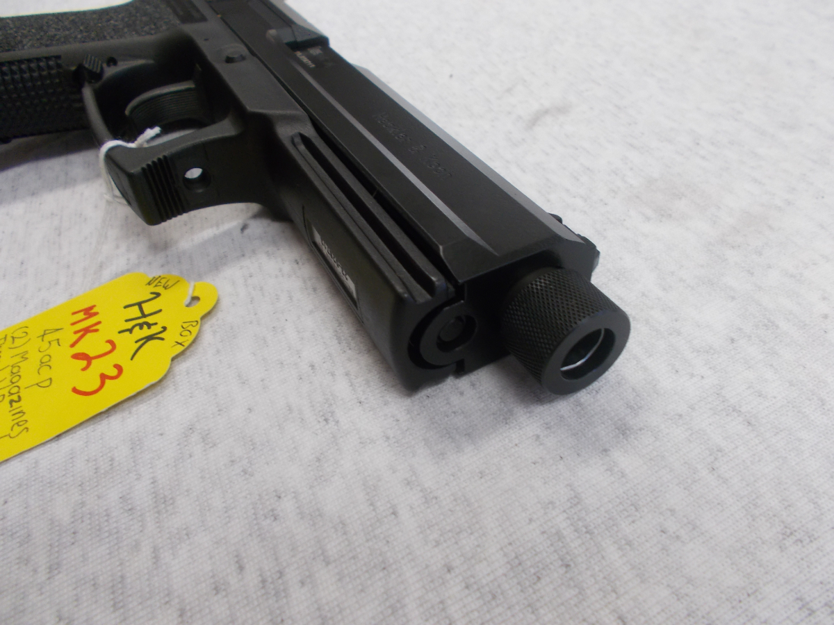 Heckler & Koch MK 23 45ACP w/ two mags & threaded barrel (C5218-24) .45 ...