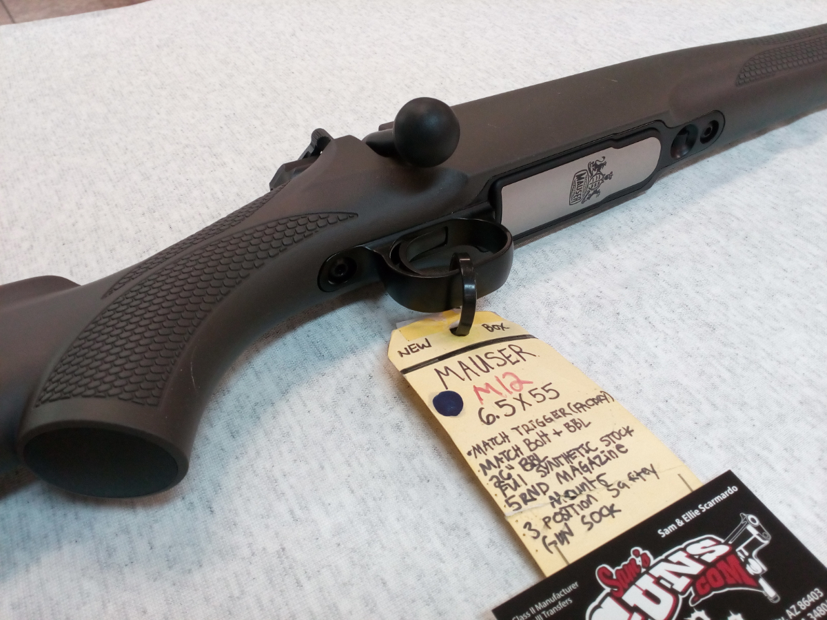 Mauser M12 6.5x55 black synthetic stock w/ match trigger, 20" match ...