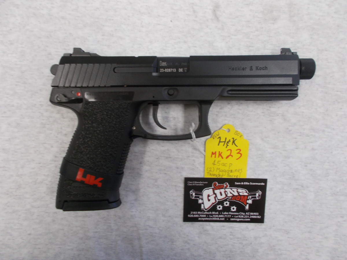 Heckler & Koch MK 23 45acp w/ two mags & threaded barrel (C5218-24)