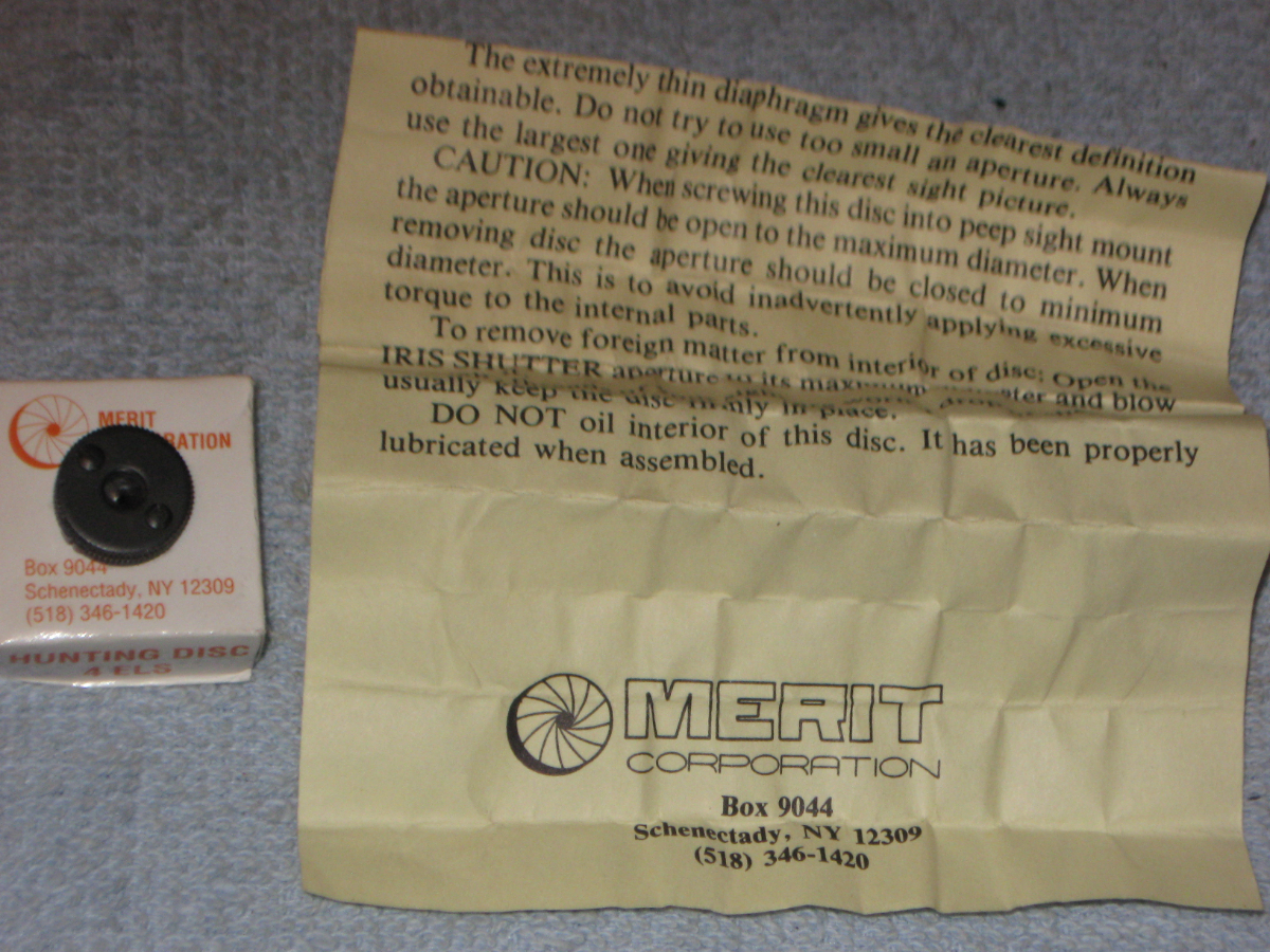 Merit Corporation Adjustable Iris Shutter Knurled Aperture (New) For ...