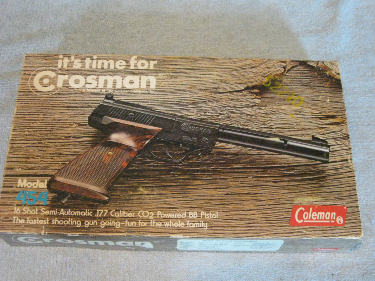 Vintage Early Crosman Model 454 Cal.177 Bb Co2 (Styled After Colt ...
