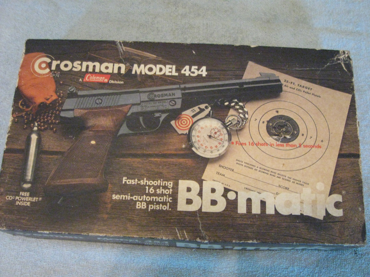 Vintage Crosman Model 454 Cal.177 Bb Co2 (Styled After Colt Woodsman ...