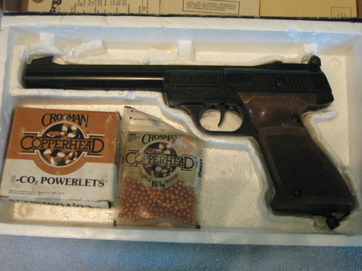 Vintage Crosman Model 454 Cal.177 Bb Co2 (Styled After Colt Woodsman ...