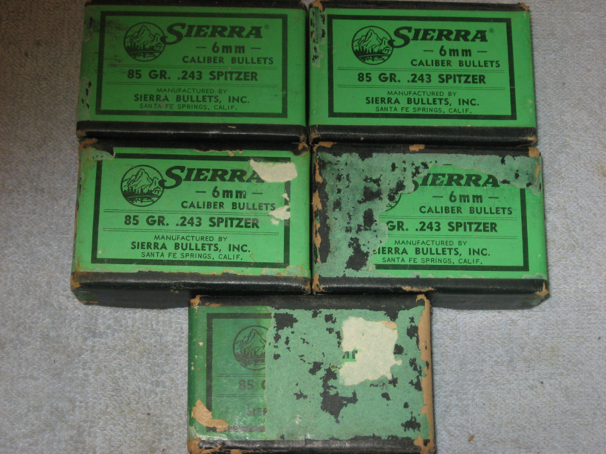Sierra 6mm Cal. 85 Gr. .243 Spitzer Bullets (5 Boxes Of 100) .243 Win ...