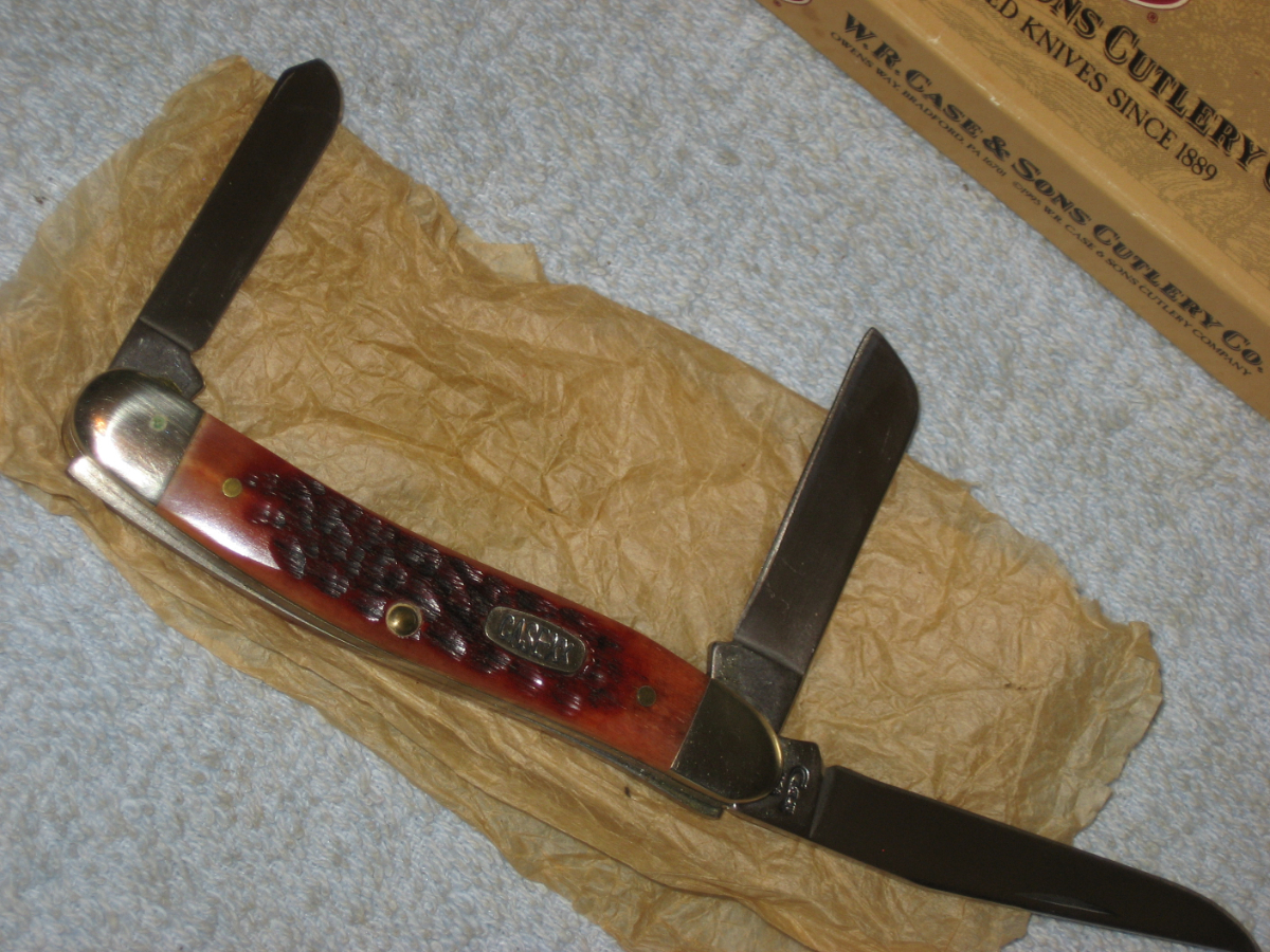 CASE MODEL 6318 SS JIGGED BONE 3 BLADE KNIFE (1993) NEW IN BOX 17043650 ...