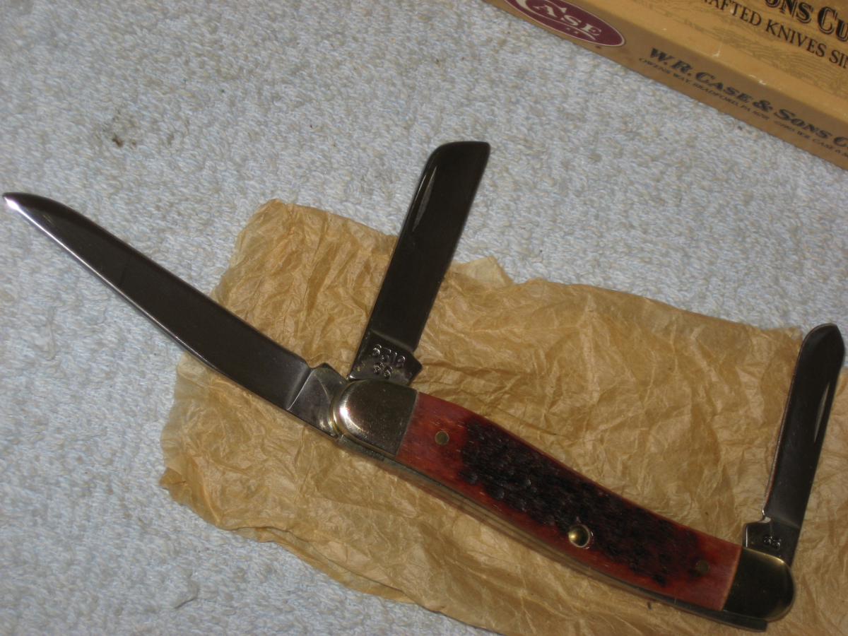 CASE MODEL 6318 SS JIGGED BONE 3 BLADE KNIFE (1993) NEW IN BOX 17043650 ...