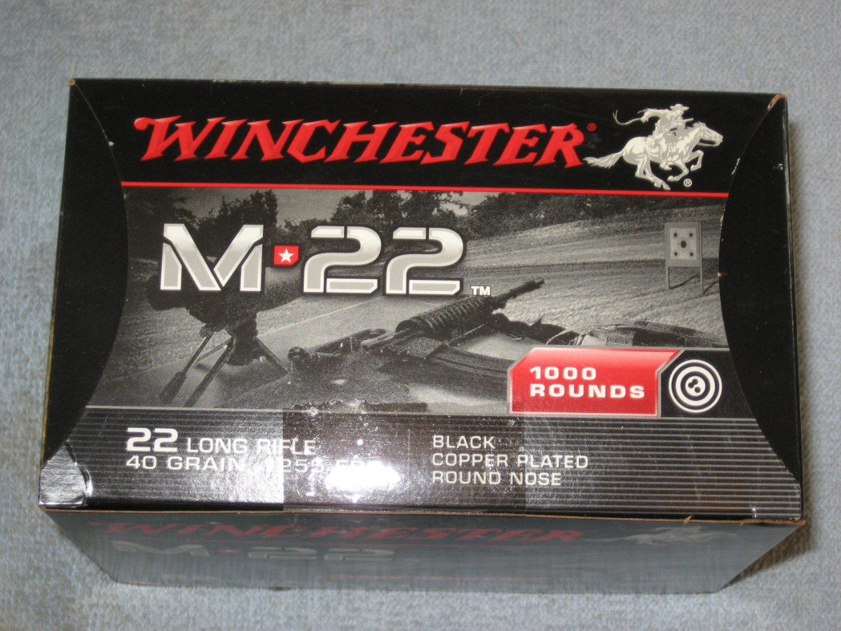 Winchester M-.22 Target & Plinking 40 Gr. 1255 Fps (1000 Rounds) Scarce ...