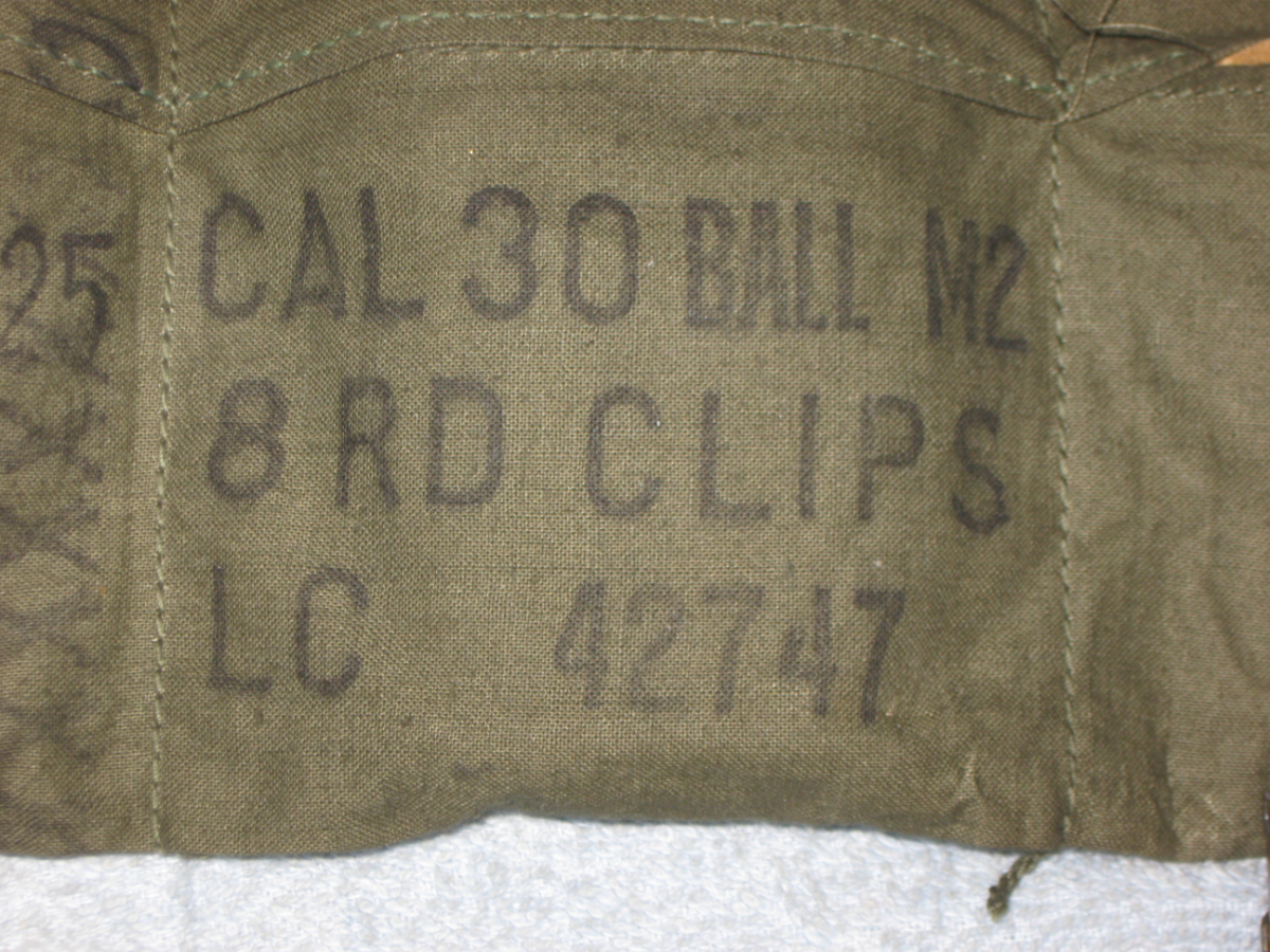 Lake City LC 69 BANDOLEER OF VIET-NAM ERA IN ENBLOC CLIPS (48 ROUNDS ...