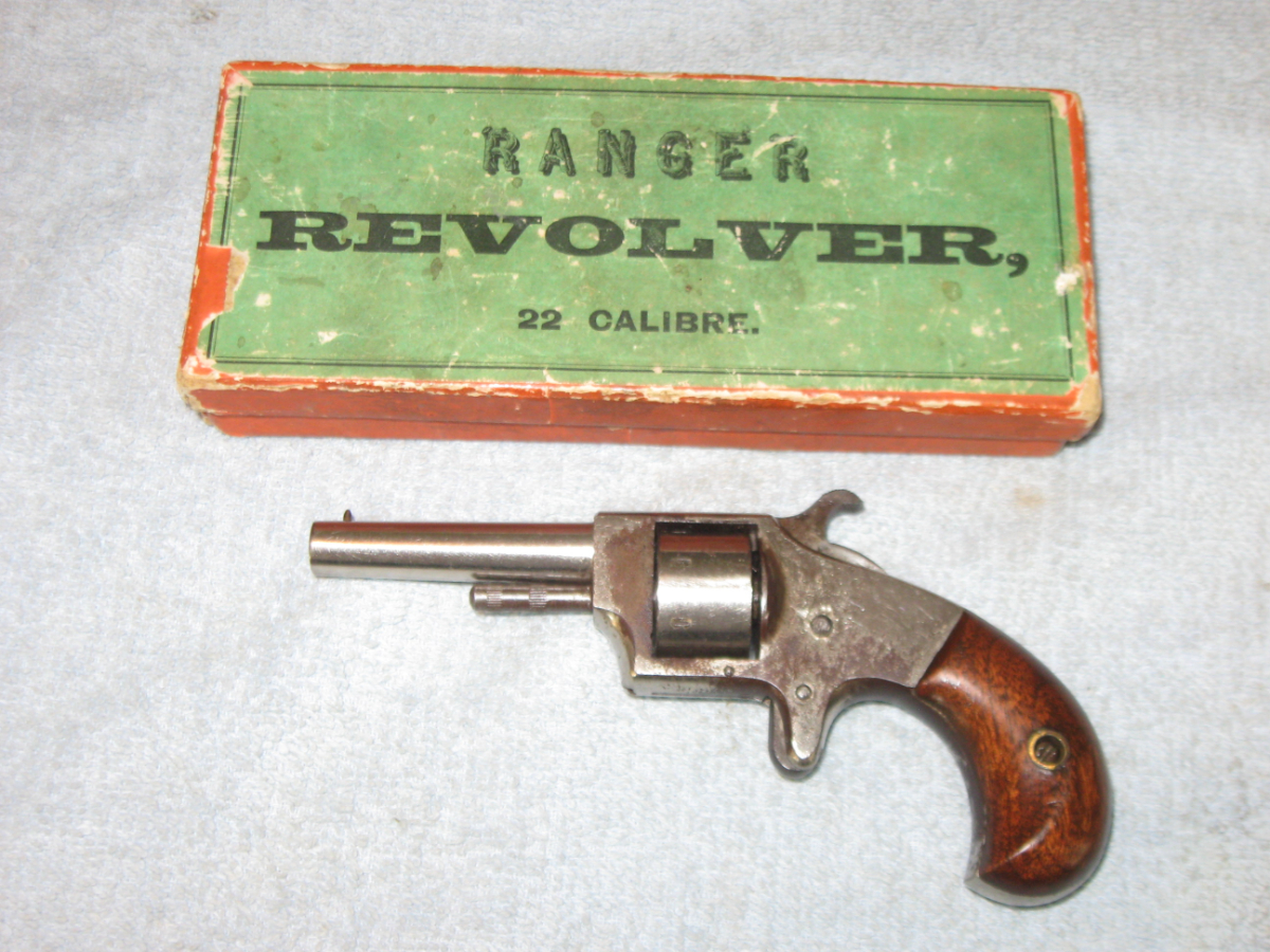 Hopkins And Allen Ranger W/Original Box 7 Shot Pocket Revolver (Early ...