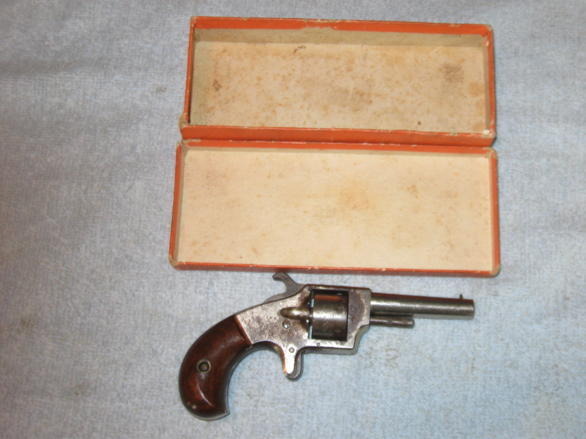 Hopkins And Allen Ranger W/Original Box 7 Shot Pocket Revolver (Early ...