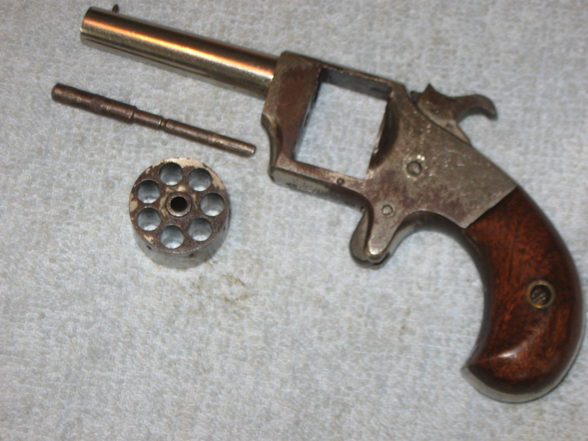 Hopkins And Allen Ranger W/Original Box 7 Shot Pocket Revolver (Early ...