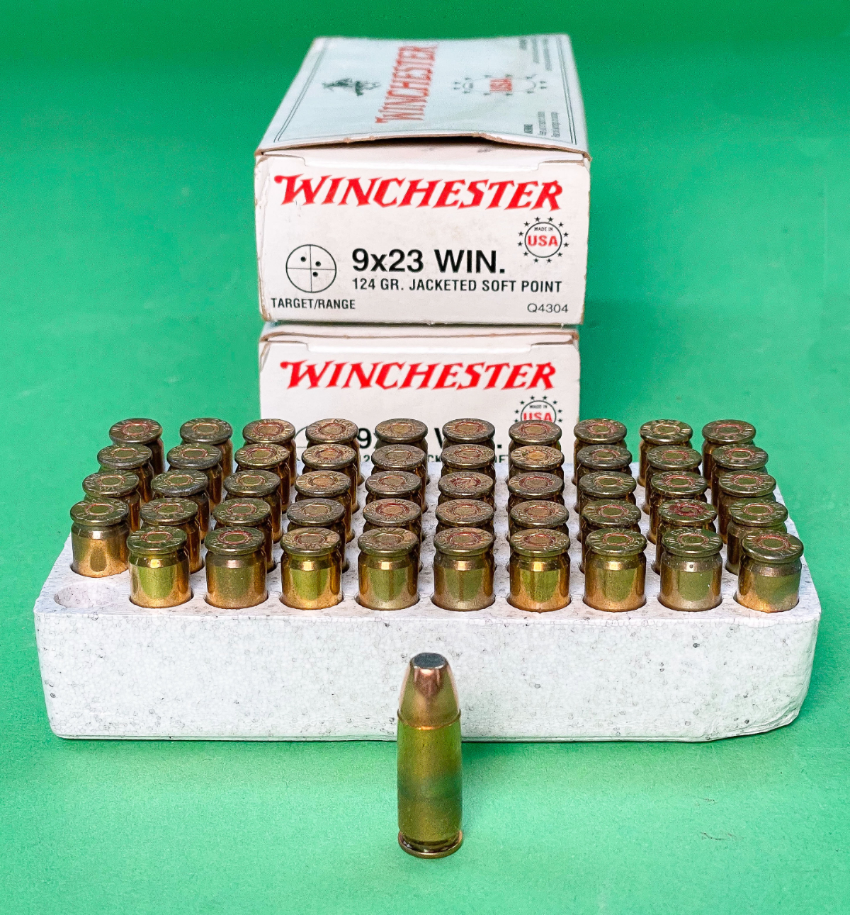 9x23 Win 124 Gr. Jacket Soft Point Winchester Usa Ammo 9mm Variant Made ...