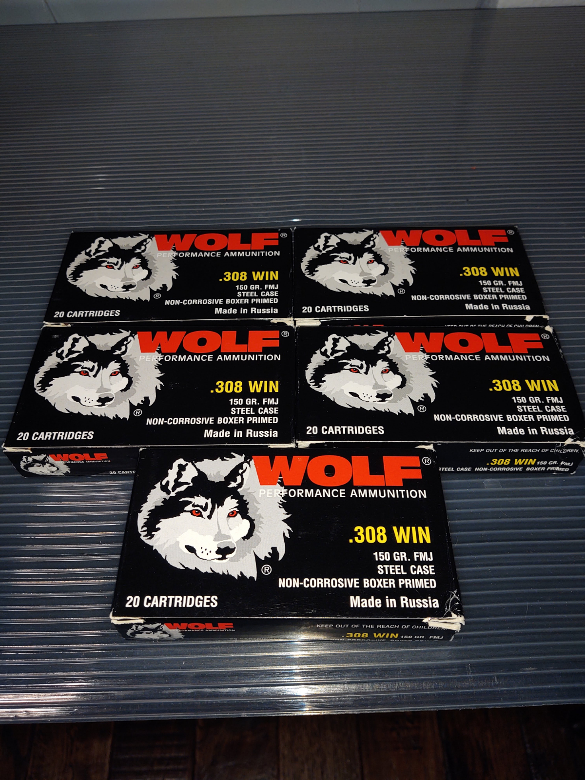 Wolf Ammunition New Unfired Steel Case Wolf .308 Win (150 Gr Fmj) Ammo ...
