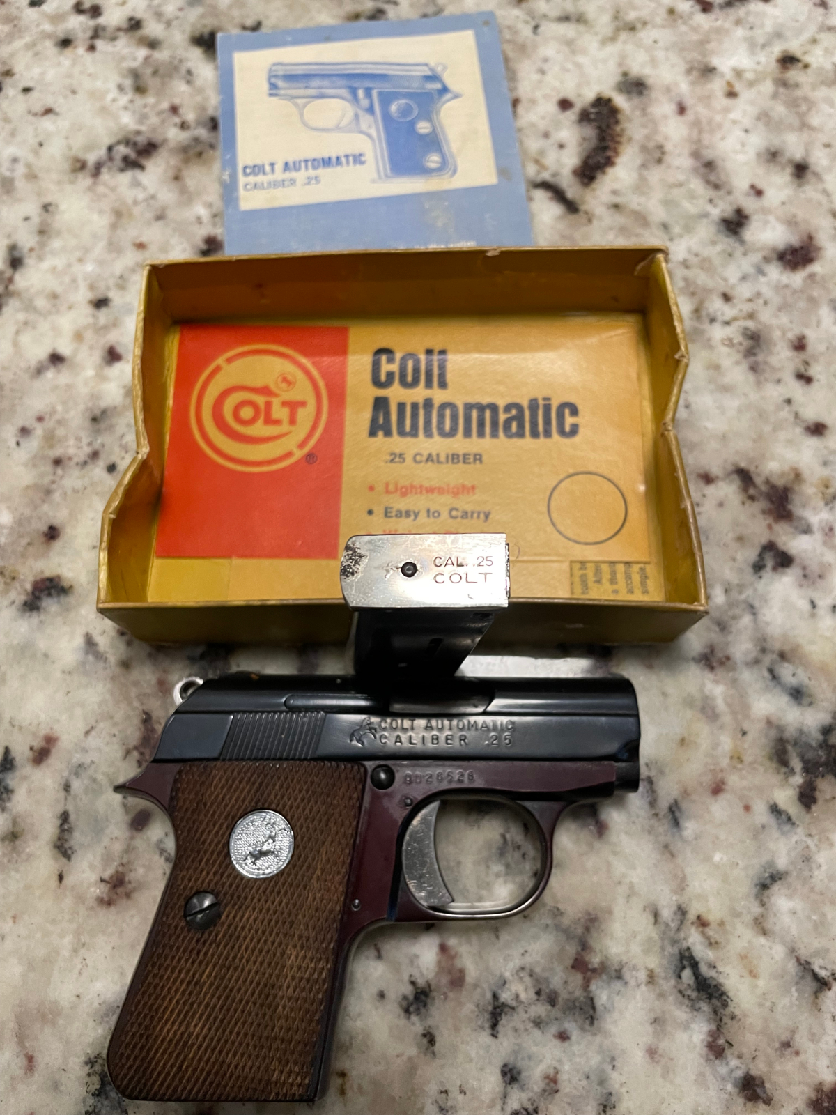 In The Original Box Colt .25 Cal Pocket Auto. .25 Acp For Sale at ...