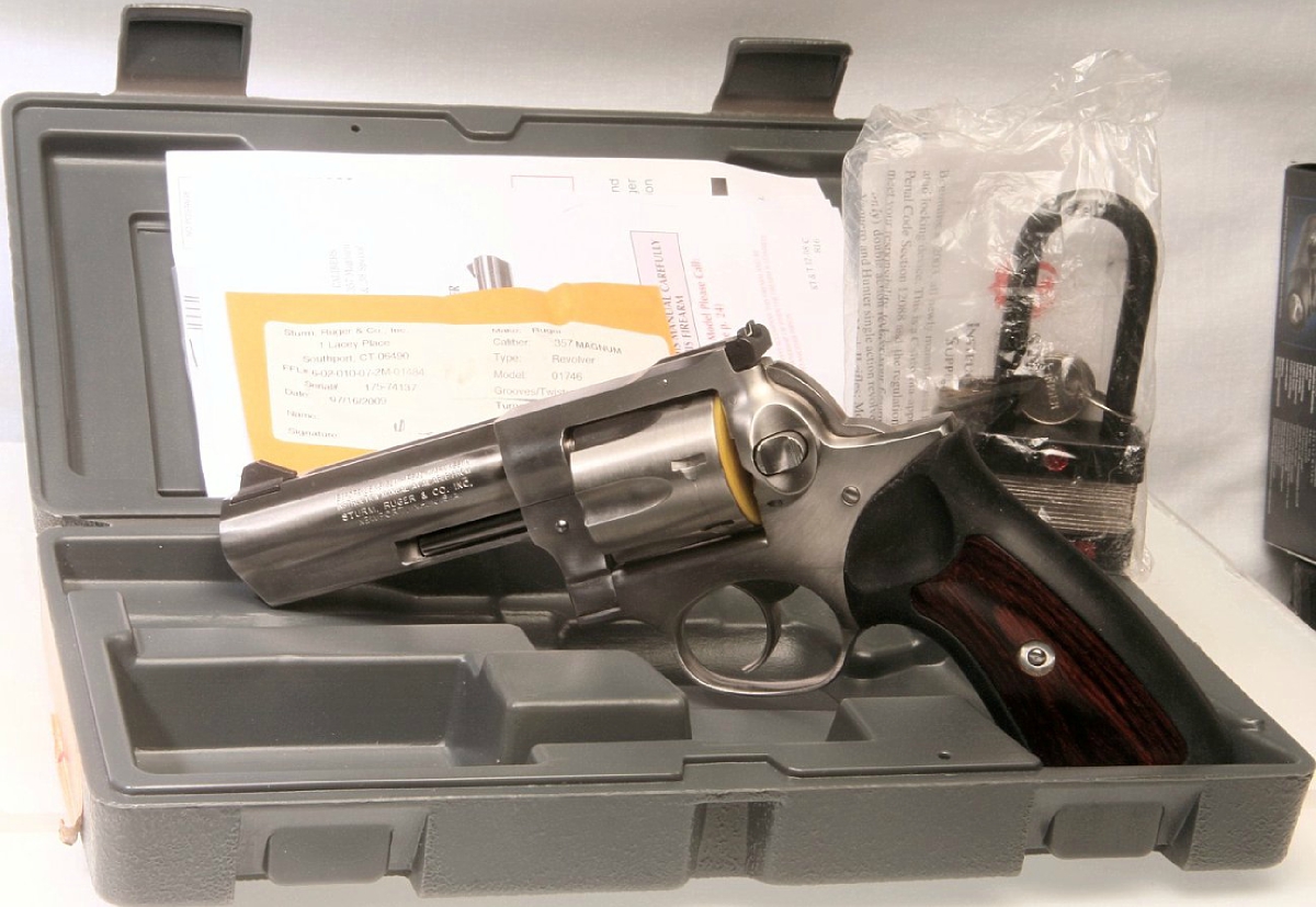 Ruger Gp-100 4 Inch Barrel Stainless Steel, Nib Original Style Rosewood ...