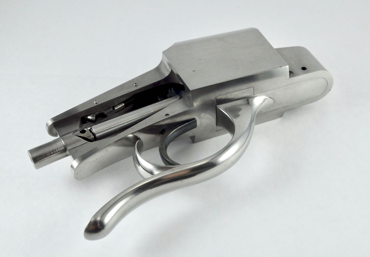 Hagn Falling Block Single Shot Medium Rifle Action In The White W. Set ...