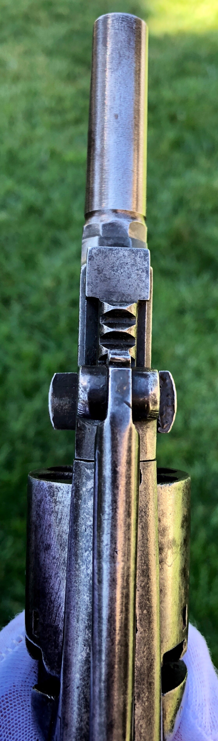 Panel Scene Brevette Colt Revolver W/ Unusual Lever Latch System No ...