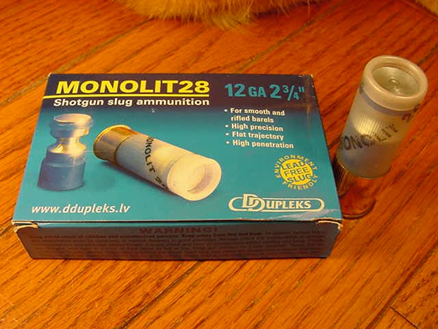 Box of DDupleks 12 Ga. Monolit28 Steel Slugs