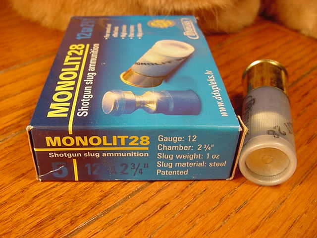 Box of DDupleks 12 Ga. Monolit28 Steel Slugs - Picture 2