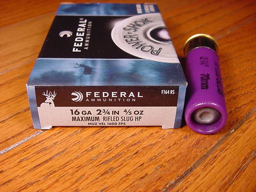Box Of Federal Power-Shok 16 Gauge Hp Rifled Slug 16 Ga For Sale at ...