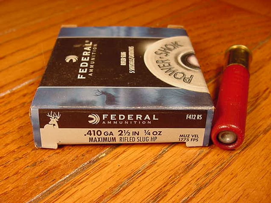Box Of Federal Power-Shok 410 Gauge Hp Rifled Slug 10 Ga For Sale at ...