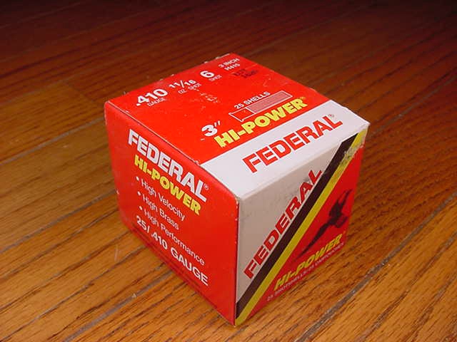 Box Of Federal Hi-Power .410 Gauge 3 Inch 6 Shot .410 Ga For Sale at ...