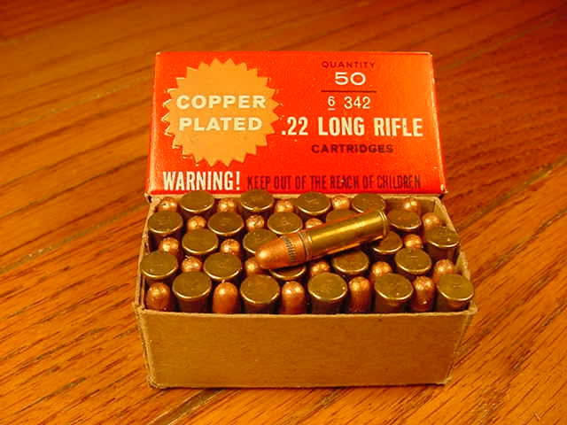 Box Of Sears .22 Long Rifle Copper Plated Solid Point .22 Lr For Sale ...