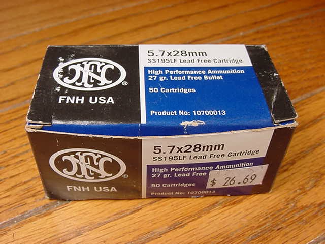 Partial Box Of Fnh Ss195 Lead Free 5.7x28mm Jacketed Hollow Point 5 ...