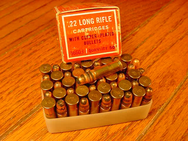 Box Of Sears .22 Long Rifle Copper Plated Solid Point .22 Lr For Sale ...