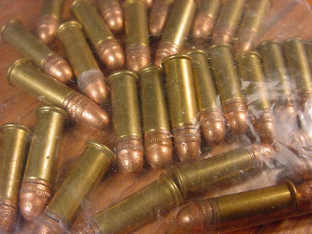 50 Rounds Of Mixed Manufacture .22 Long Plated Round Nose .22 Long For ...