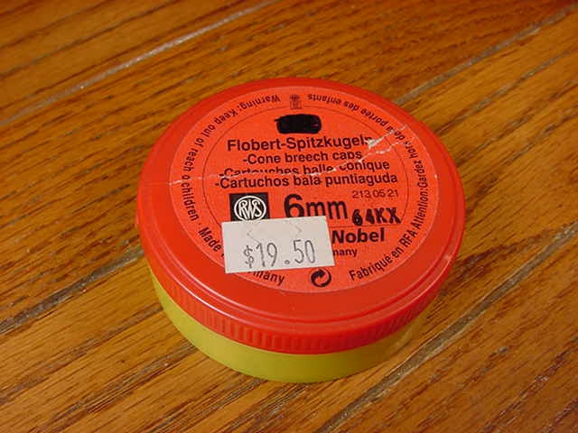 50 Rounds Of Rws Flobert-Spitzkugele 6mm/.22 Cone Breach Cb Caps .22 Lr ...