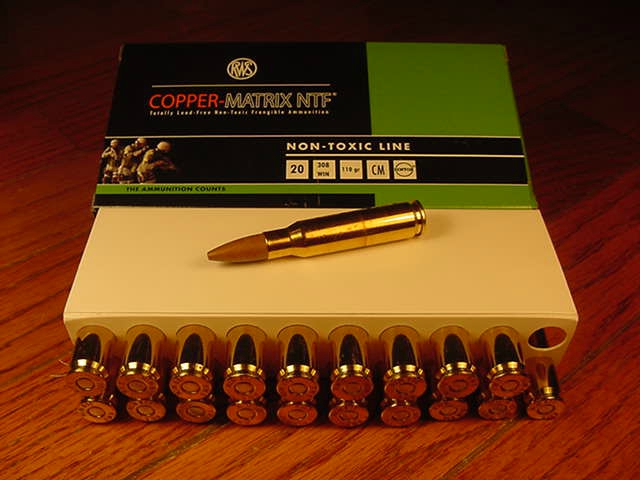 Box Of Rws Copper-Matrix Ntf .308 Win. Lead Free Frangible .308 Win ...