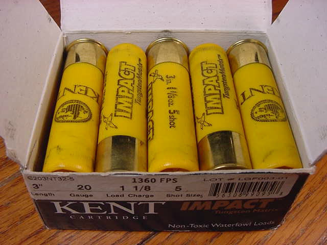 Box Of Kent Impact Tungsten Matrix 20 Gauge 3 Inch Number 5 Shot 20 Ga ...